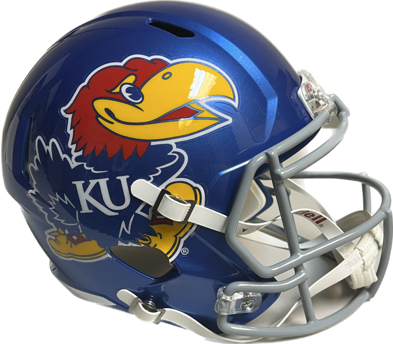 Jayhawk Autographs - Buy KU Full-Size Replica Football Helmet by Riddell