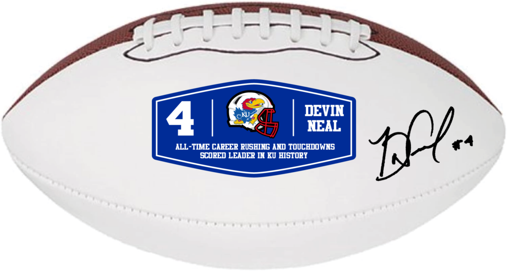 Jayhawk Autographs - Buy Devin Neal Signed All-Time Rushing Record ...